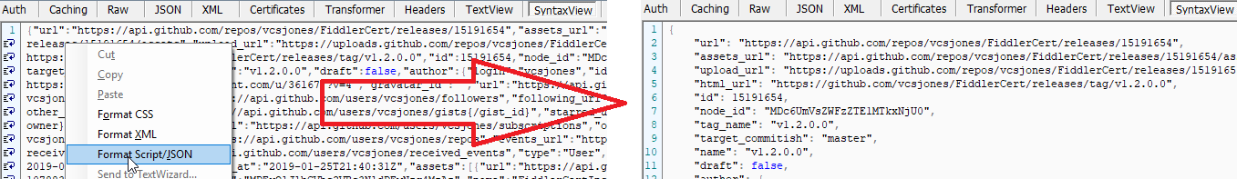 formatted json string formatted json string