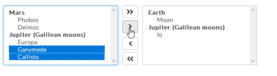 Picklist through which we can move items between two list like dualList ... Picklist through which we can move items between two list like dualList ...
