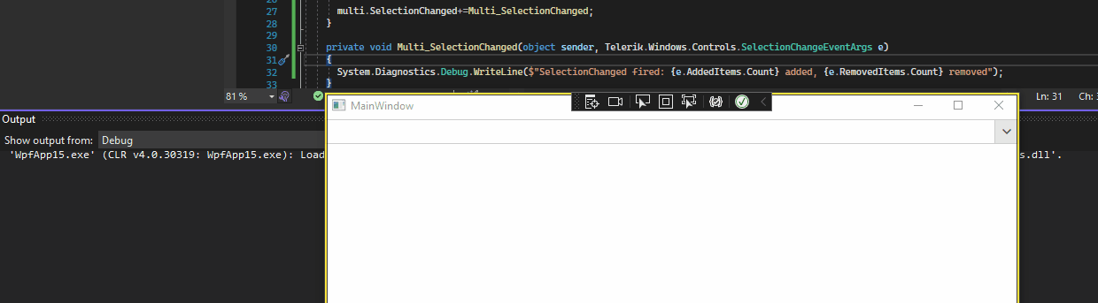 MultiColumnComboBox - SelectionMode.Single - SelectionChanged event ... MultiColumnComboBox - SelectionMode.Single - SelectionChanged event ...