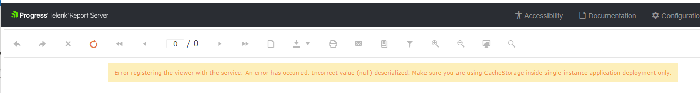 Error viewing a report Error viewing a report