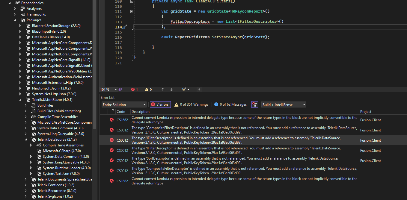 After perform update to Telerik.UI.for.Blazor 4.0.1 it's imposible to ... After perform update to Telerik.UI.for.Blazor 4.0.1 it's imposible to ...