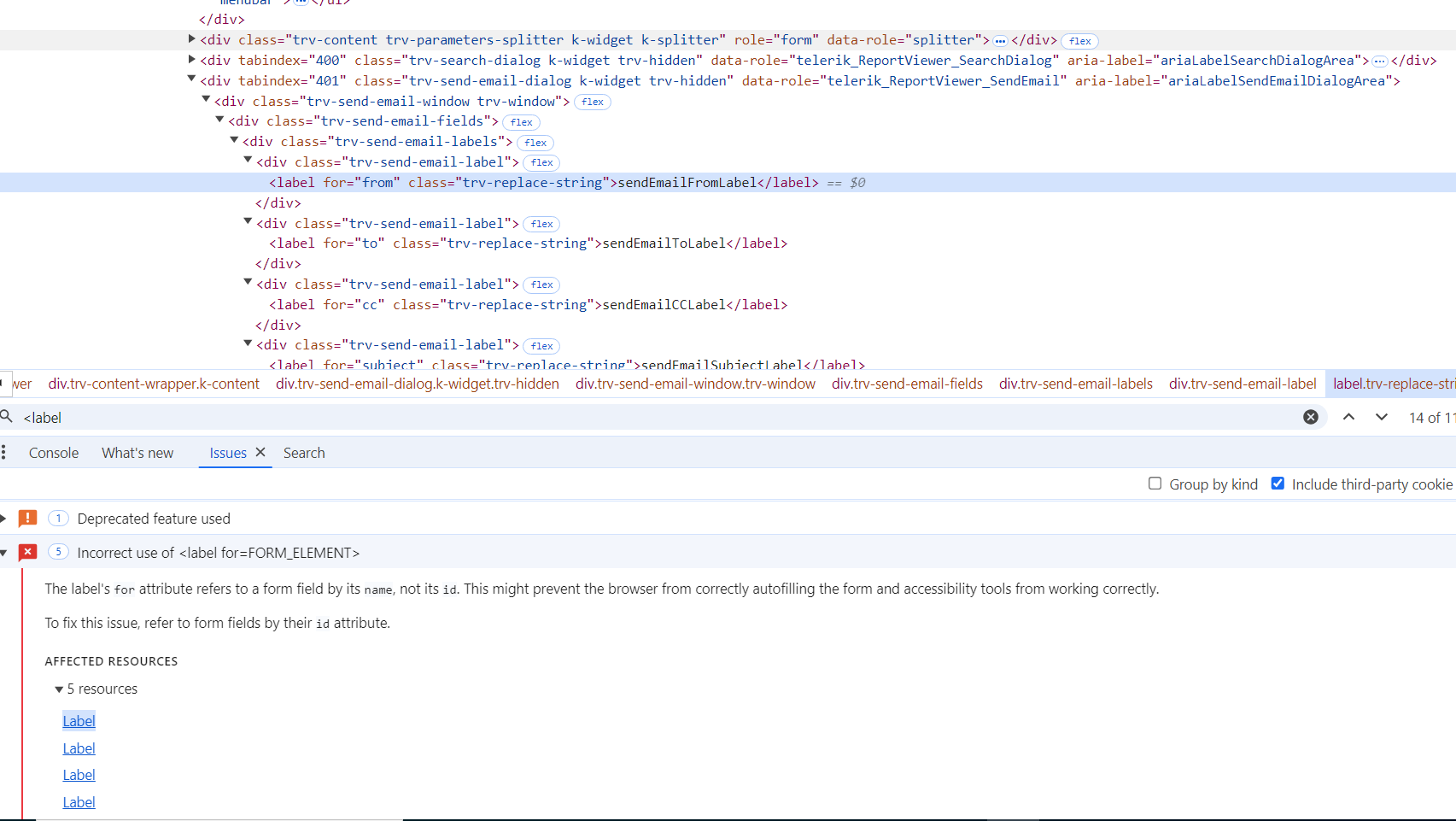 HTML5 Angular Report Viewer Incorrect use of HTML5 Angular Report Viewer Incorrect use of